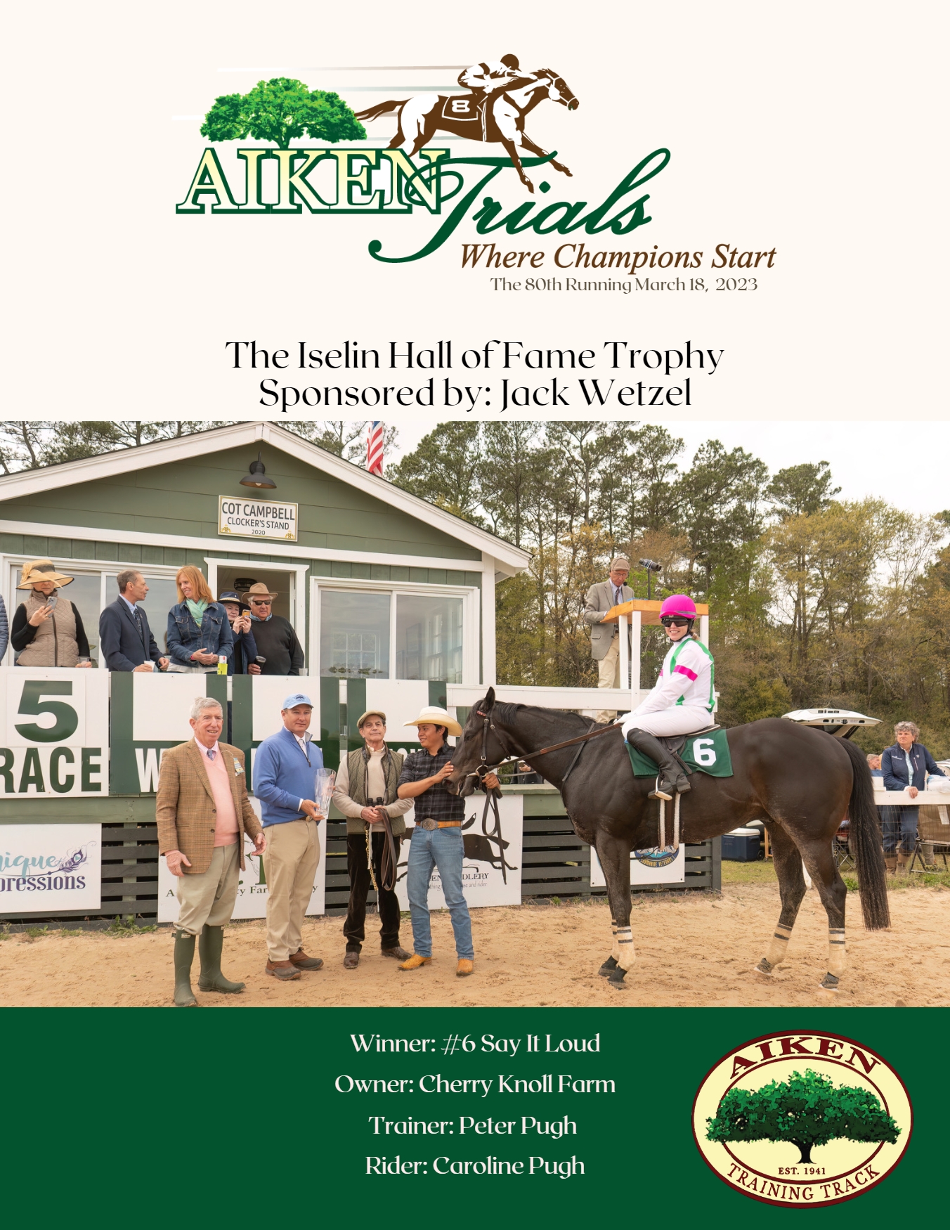 Aiken Training Track | 2023 AIKEN TRIALS. 80th Running of the Aiken Trials Aiken Training Track | 2023 AIKEN TRIALS. 80th Running of the Aiken Trials